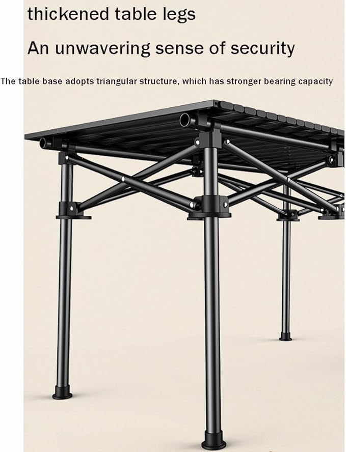 ZAIED Portable Folding Camping Table with Carry Bag,Roll Top Table ...